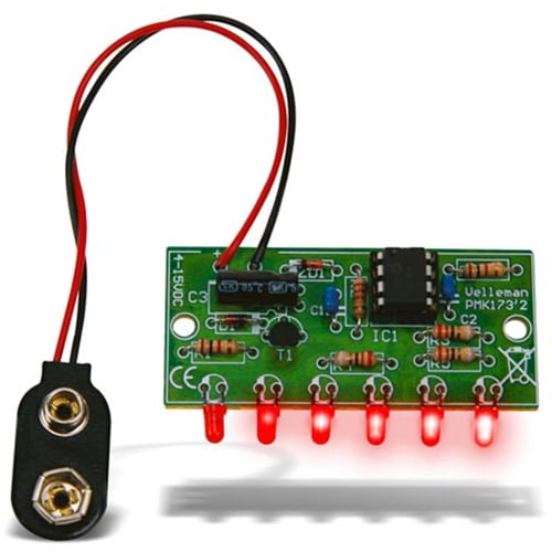 Velleman MK173 Mini 6-LED Chaser Kit - Walmart.com