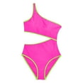 Afdoent One Piece Swimsuit Women Solid Color Swimsuit Fashion Off ...