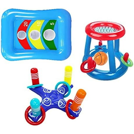 Pool Float Games Including Floating Basketball Hoop for Pool ...