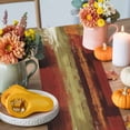 Abstract Scorched Orange Green Table Runner 13x70in Non-Slip Cotton ...