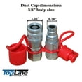 3/8 body size For Flat Face Hydraulic Quick Coupler Rubber Caps Plug ...