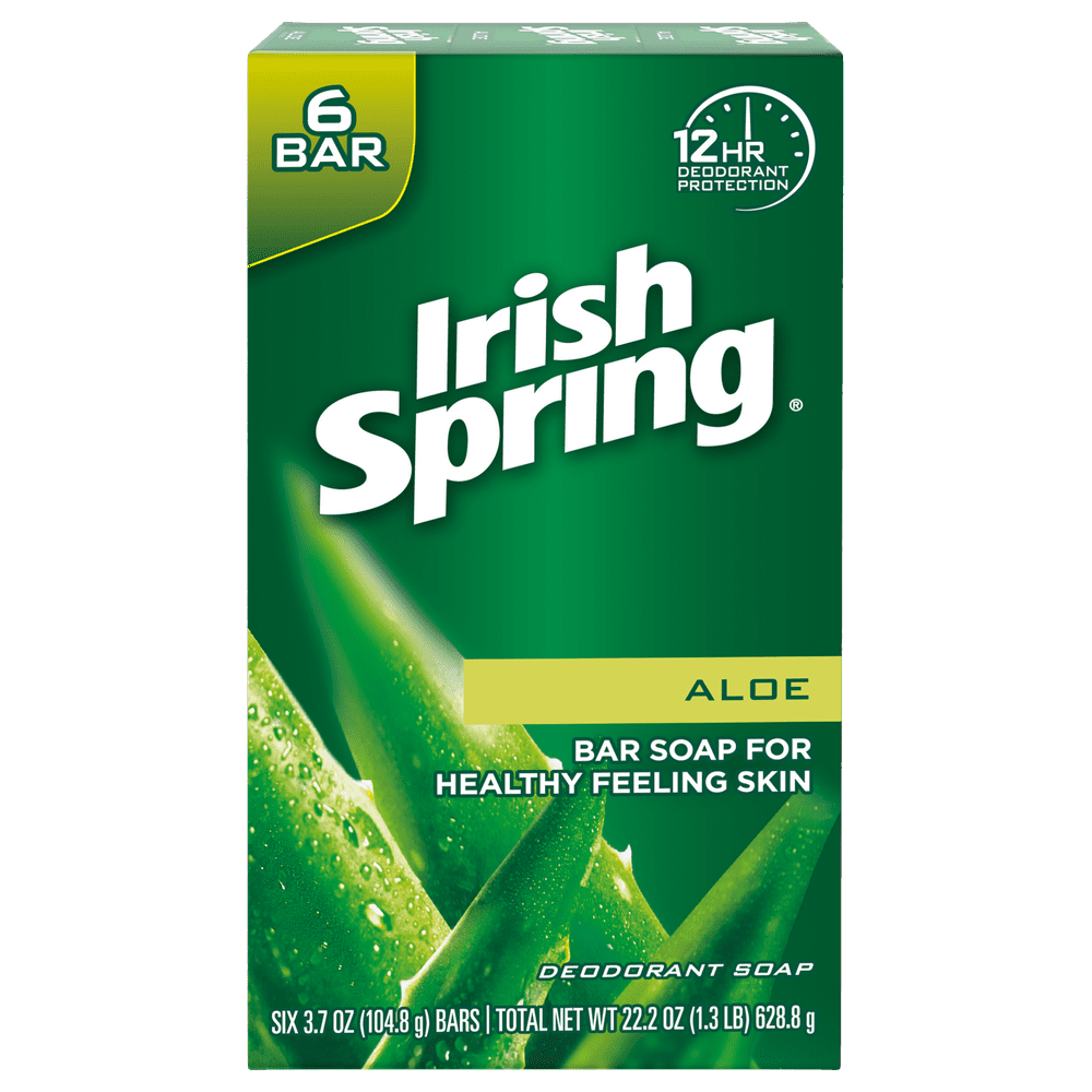 Irish Spring Aloe Vera Bar Soap, 3.7 Ounce, 6 Bar Pack - Walmart.com ...