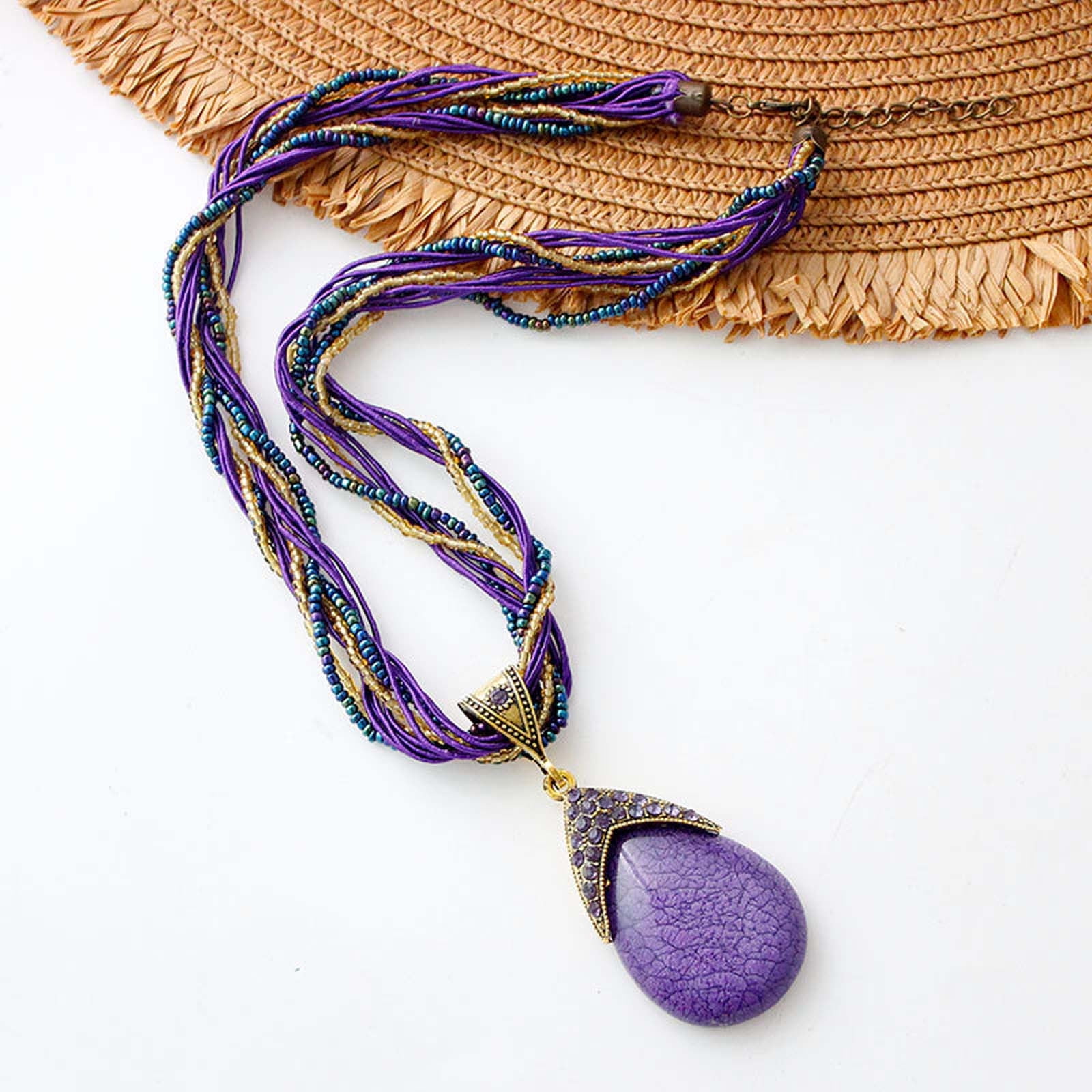 Kiplyki Wholesale Bohemian Jewelry Statement Necklaces Women Rhinestone ...