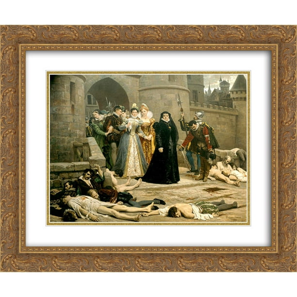 Edouard Debat Ponsan 2x Matted 24x20 Gold Ornate Framed Art Print 'Un ...