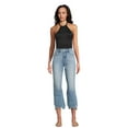 Time and Tru Women's High Rise Straight Jeans, 27.5” Inseam, Sizes 4-20 ...