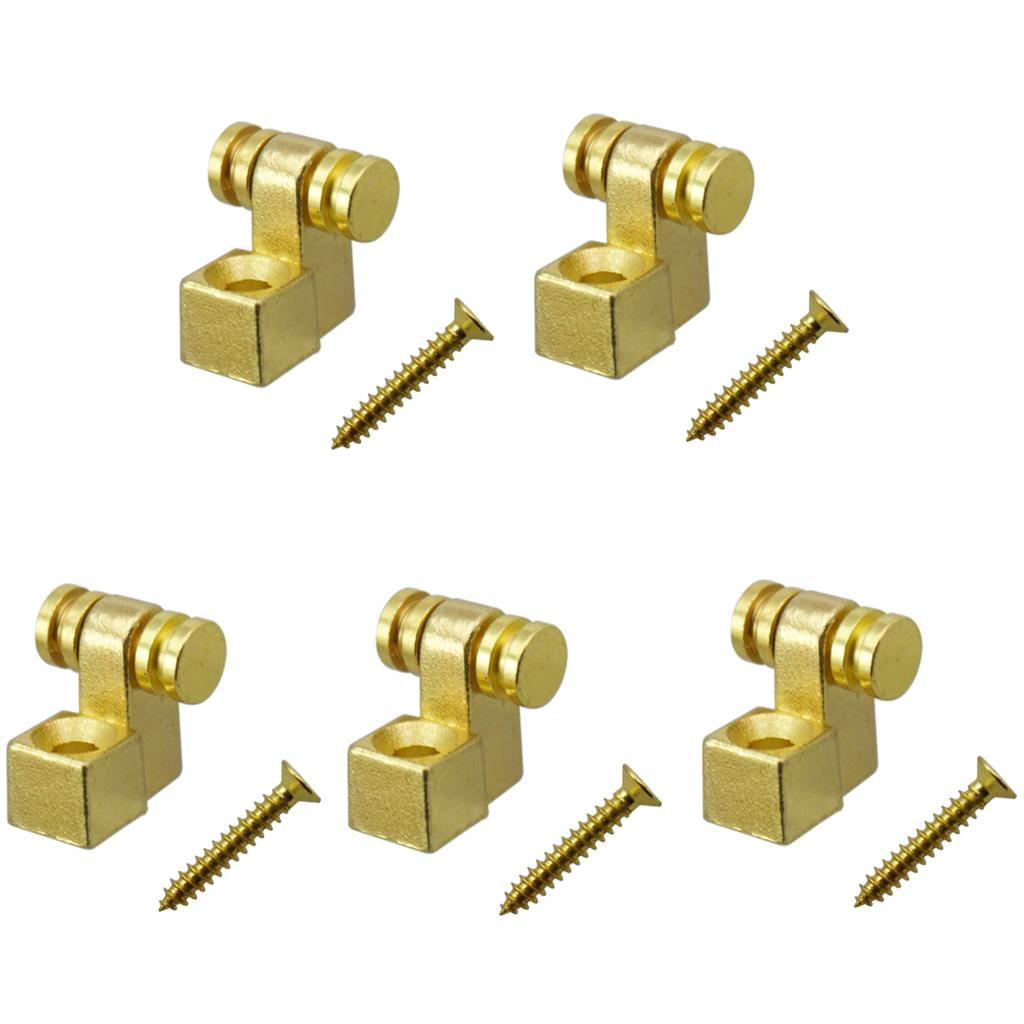 Set of 5 Electric Guitar Roller String Trees Retainer with Screws Gold ...