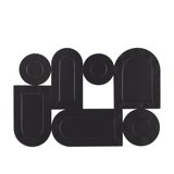 DecMode Brown Bamboo Shapes Geometric Wall Decor with Slatted Wood ...