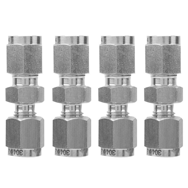 ANGGREK Straight Compression Tube Adapter, 304 Stainless Steel ...