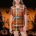 Cathalem Orange Scottish Plaid Girls Pajama Sets Satin Pjs Girl 2026 ...