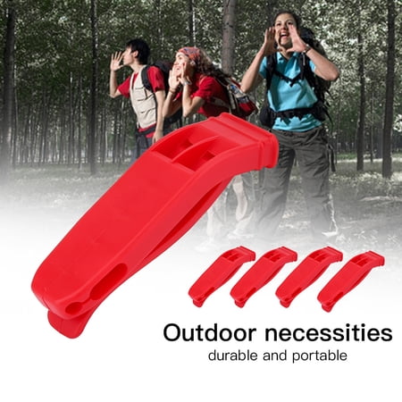 WALFRONT 4Pcs Multi-function Double-frequency Sports Whistles Outdoor ...