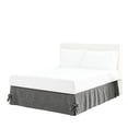 Black Lace Up Bed Skirt Checkered Bedspread Single Piece Bed Box Cover ...