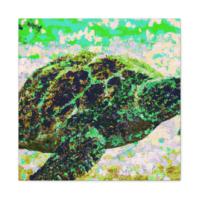 Sea Turtle Pointillism - Canvas - Walmart.com