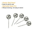 Uxcell Push Pins Round Head Thumb Map Tacks Steel Point, Silver Tone ...