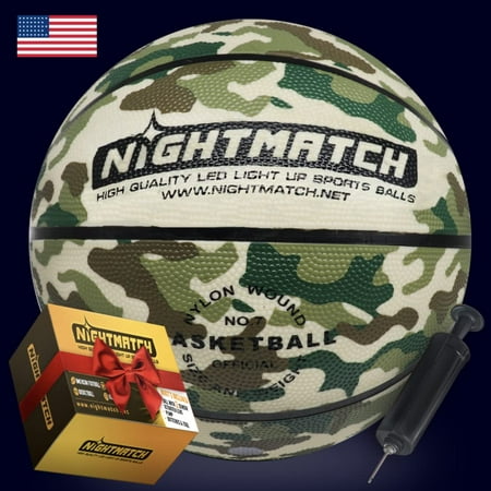 NIgHTMATcH Premium LED Light Up Basketball - Perfect glow in The Dark ...