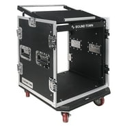 Sound Town 16U PA DJ Rack/Road ATA Case with 11U Slant Mixer Top, 20 ...