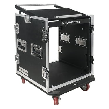Sound Town 16U PA DJ Rack/Road ATA Case with 11U Slant Mixer Top, 20 ...