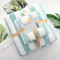Ikeay Coral Fleece Towel And Bath Towel 2 In 1 Set High Density Coral