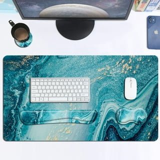 Keyboard mat Boho Pastel Painting Mousepad Matcha Green Plant Abstract ...
