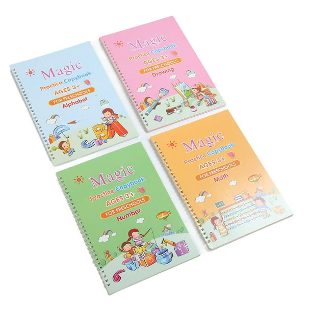 Cuaderno de práctica para copiar para niños, 4 paquetes, libro de ...