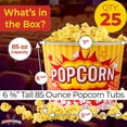 Greaseproof Retro 85oz Popcorn Buckets 25 Pk. Durable Pop Corn Tubs in ...