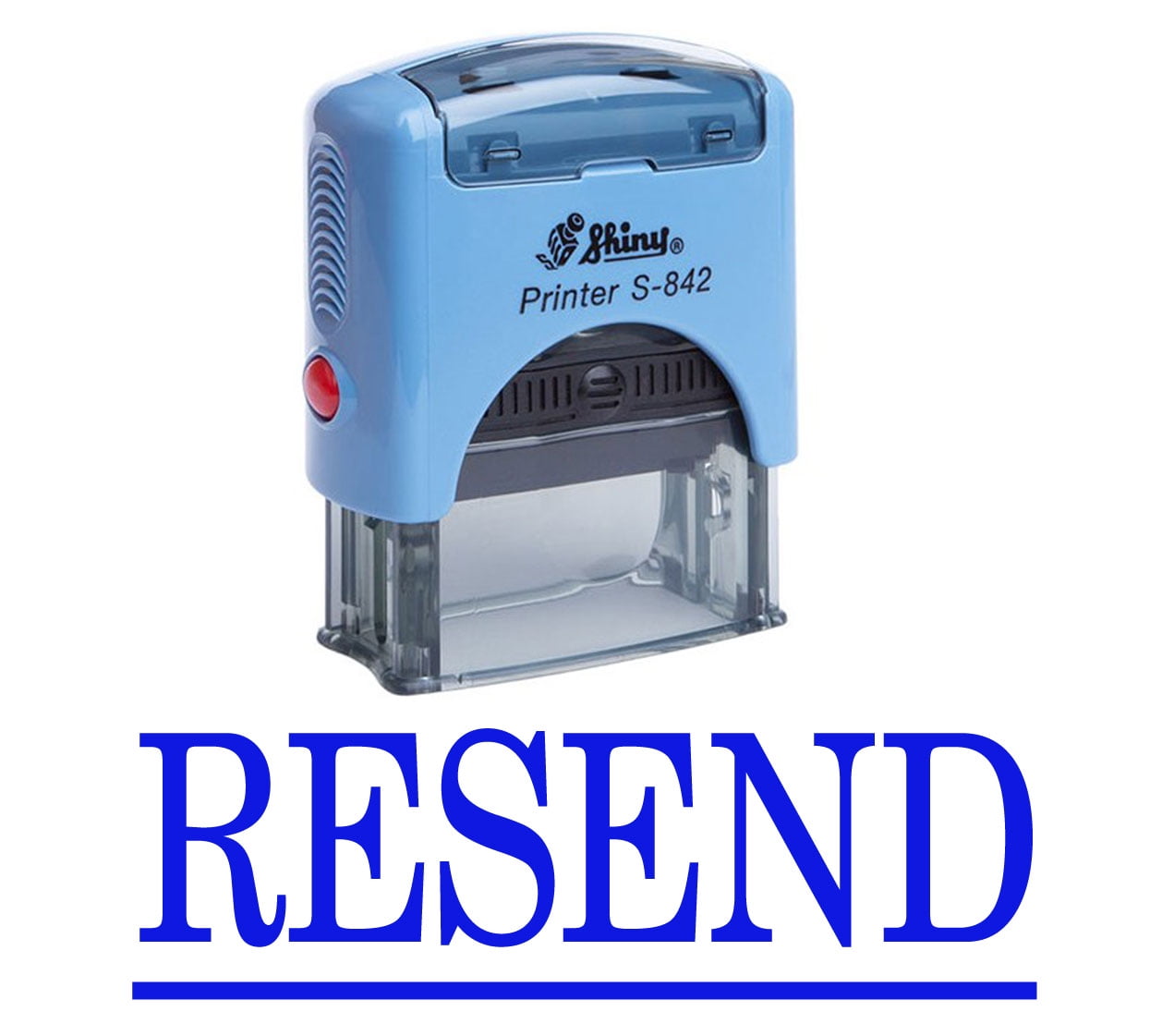 RESEND Self Inking Rubber Stamp Office Stationary Custom Shiny Stamp ...