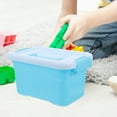 NICEXMAS Sky Blue Plastic Storage Box with Handle for Organizing and ...