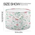 Collapsible 20" Round Storage Basket with Handles Laundry Hamper Open ...