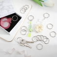 60Pcs Iron Plated Nickle Keychain Rings Split Key Rings Platinum 25x2 ...