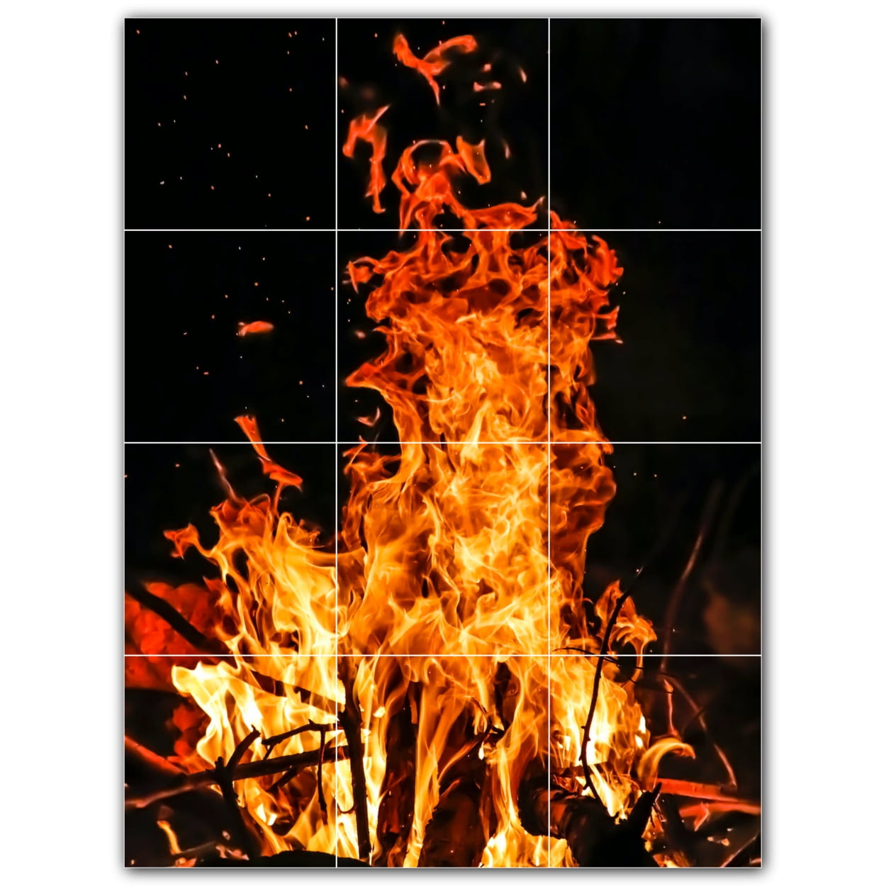 Picture-Tiles.com: Fire Ceramic Tile Wall Mural WAL500602-34M. 18"W x ...