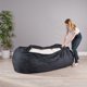 Noble House Logan Bean Bag Chair, Black - Walmart.com
