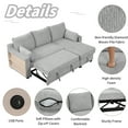 90" Convertible Sofa Bed, Modern Multi-Function Pull-Out Sleeper Sofa ...