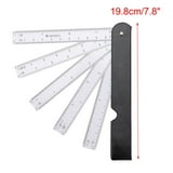Unique Bargains Scale Ruler Plastic Foldable Architect Engineer Metric ...