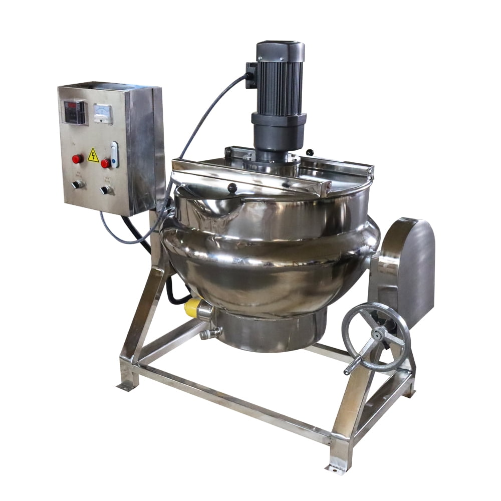Intsupermai Electric Jacketed Kettle Tiltable Jacketed Pot with Mixer ...