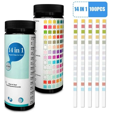 100 Pack 14 in 1 Test Strips for Drinking Water and Tap Water, Easy and ...