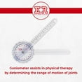 Ever Ready First Aid Plastic 12” Goniometer 360 Degree ISOM - Walmart.com