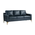 Serta Hemsworth Mid-Century Modern Style Sofa, Navy Blue Faux Leather ...