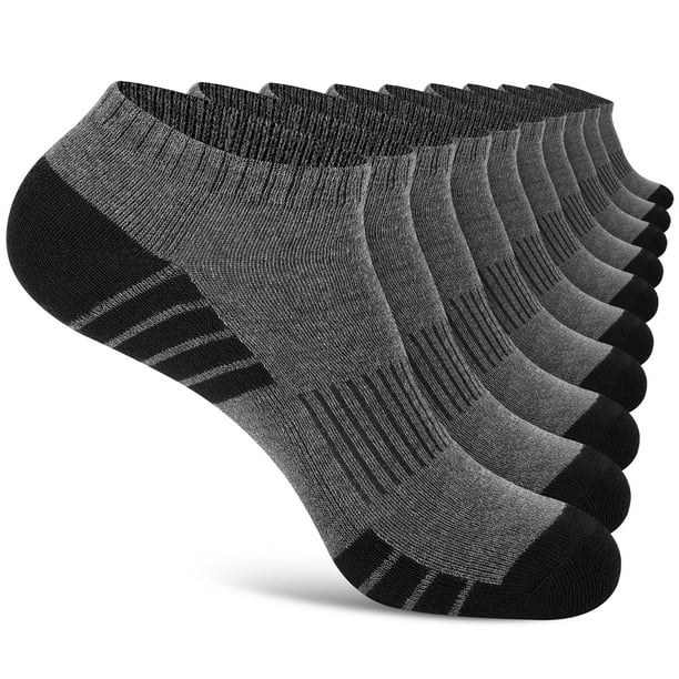 EALLCO 10 Pack Men's Ankle Socks Breathable Low Cut Light Weight Socks ...