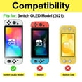 ProCase Flip Cover for Nintendo Switch OLED 2021 Black, with 2 Tempered ...