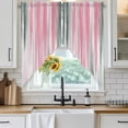Abstract Grey Swag Curtain Valance for Window 2 Panels Pink Mottled ...