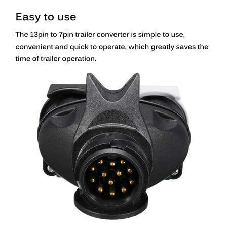 13pin to 7pin 12V Double-Head Trailer Socket with Trailer Power ...