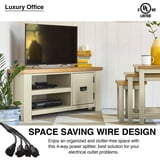 Luxury Office 4 Way Outlet Splitter 3 Prong Split Extension Cord For ...