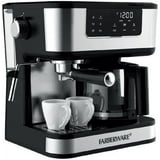 Farberware Dual Brew, 10-Cup Coffee + Espresso, Touchscreen, Black ...