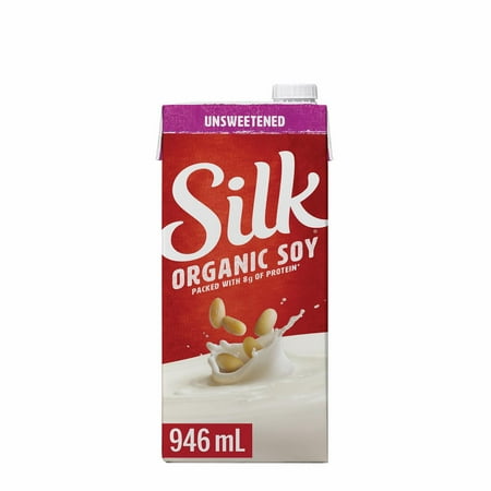 Silk Organic Soy Beverage, Unsweetened, Original, Dairy-Free, Shelf ...