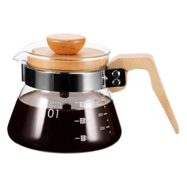 400ml Coffee Server Heat Proof Glass Coffee Pot Durable Glass Tea ...