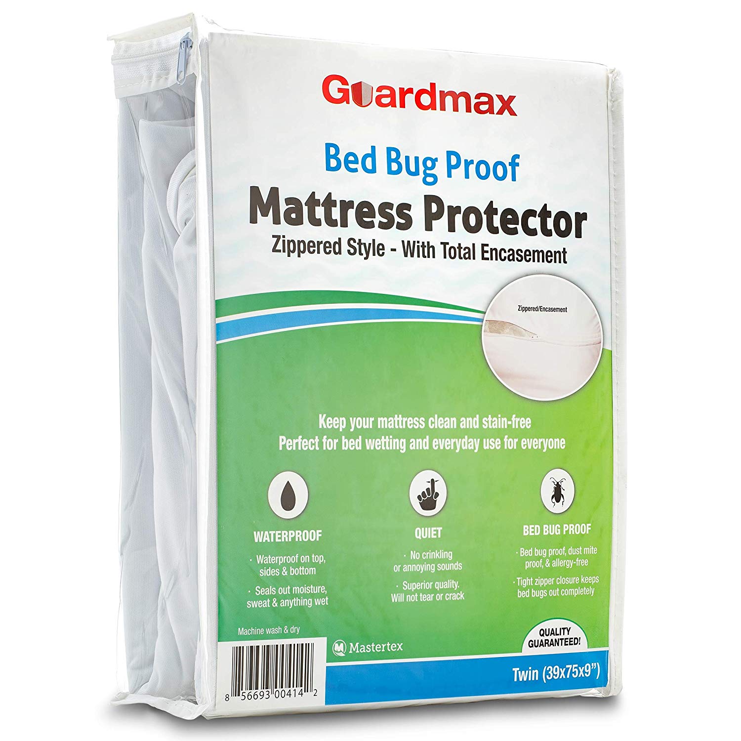 Guardmax Bed Bug Mattress Protector Cover Zippered Waterproof Guardmax Bed Bug Mattress Protector Cover Zippered Waterproof