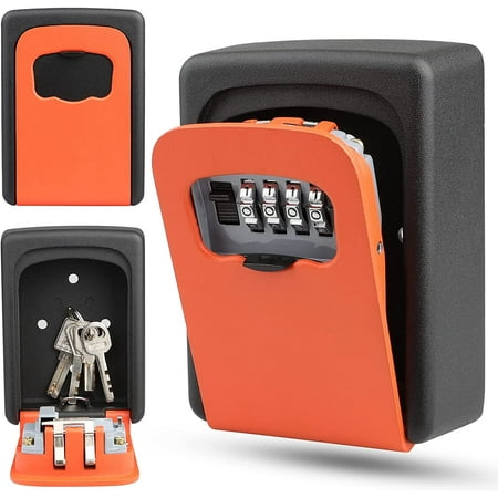 Wall Mounted Key Box with 4 Digit Code, Waterproof Key Safe ...