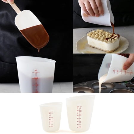 Visual Scale Cup Silicone Baking Measuring Cup High And Low Temperature ...