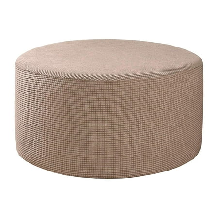 Round Pouffe Cover Footstool Protector Storage Covers Stool Pouf ...