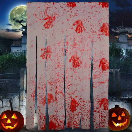 Bloody Halloween Decorations, 2 Pack White Creepy Cloth with Bloody ...