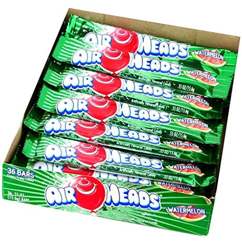 Airheads Watermelon Candy - .55 oz. Bar, 36 Pack - Walmart.com